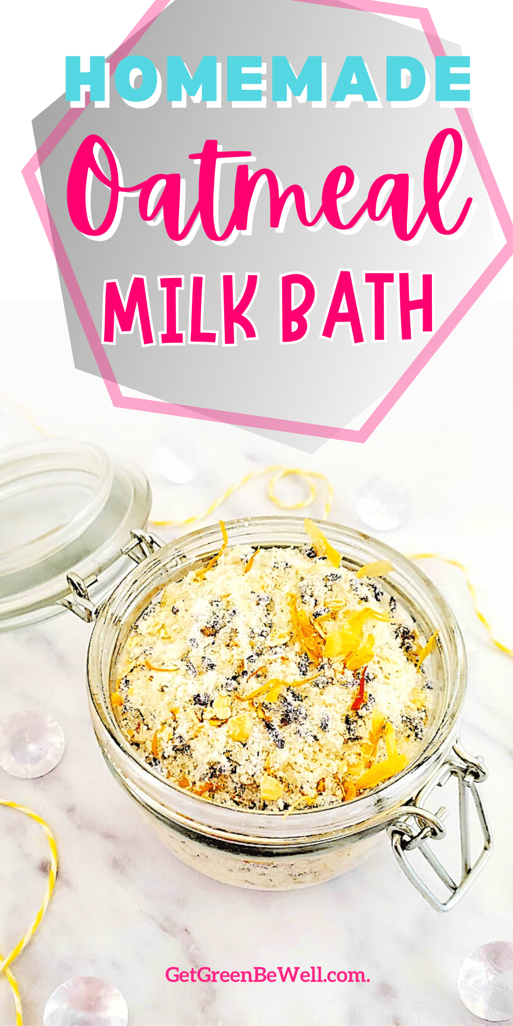 DIY Oatmeal Milk Bath Soak with Epsom Salts - Get Green Be Well